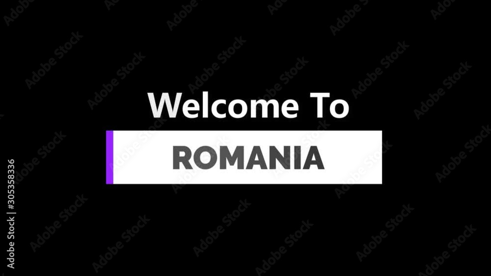 Welcome To ROMANIA Text Animation in Full HD. Welcome To ROMANIA Motion ...