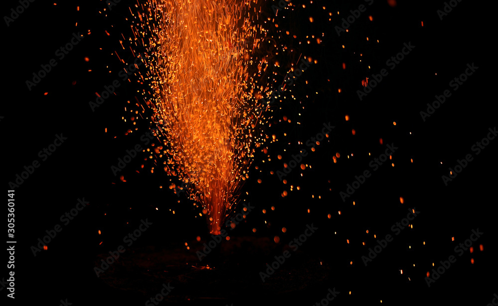 Diwali Night Fireworks With Crackers Stock Photo Adobe Stock
