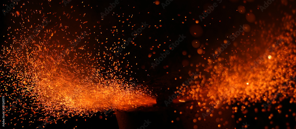 Beautiful Diwali Glowing Firecracker, fire of cracker explosion on ...