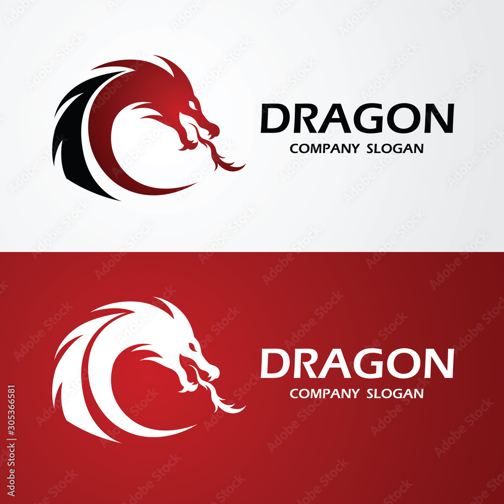 Dragon logo vector Stock Vector | Adobe Stock