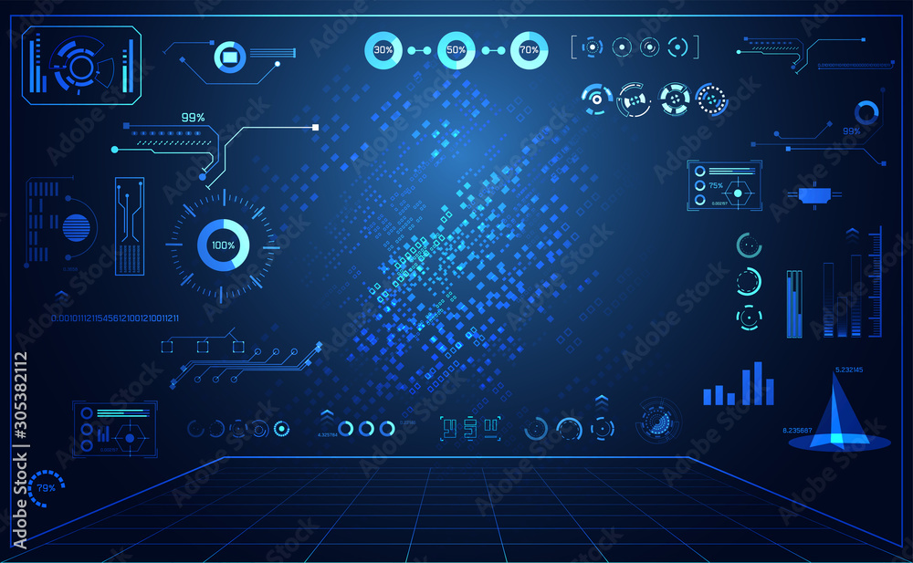 abstract technology ui futuristic concept hud interface hologram ...