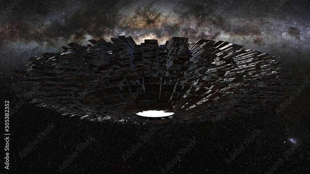 UFO, rotating spaceship alien spacecraft with extraterrestrial visitors ...