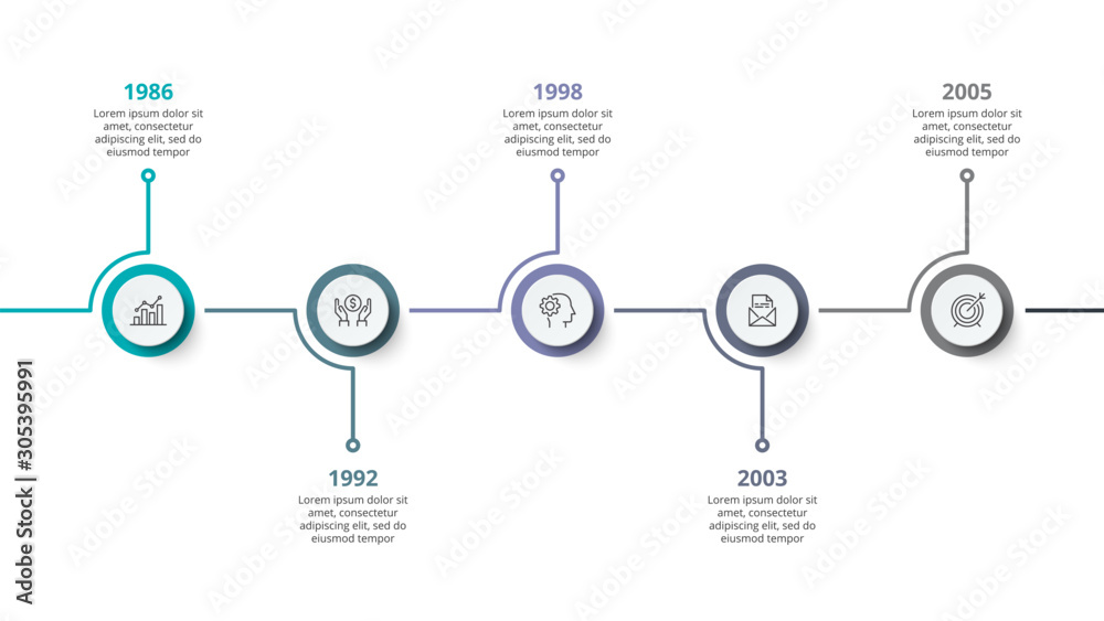 Creative concept for infographic timeline. Process chart. Abstract ...