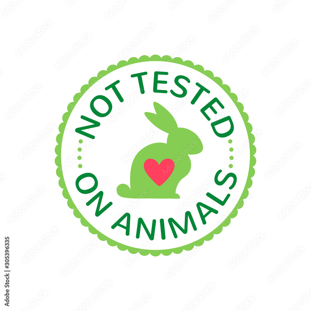 Not tested on animlas sign. Stock Vector | Adobe Stock