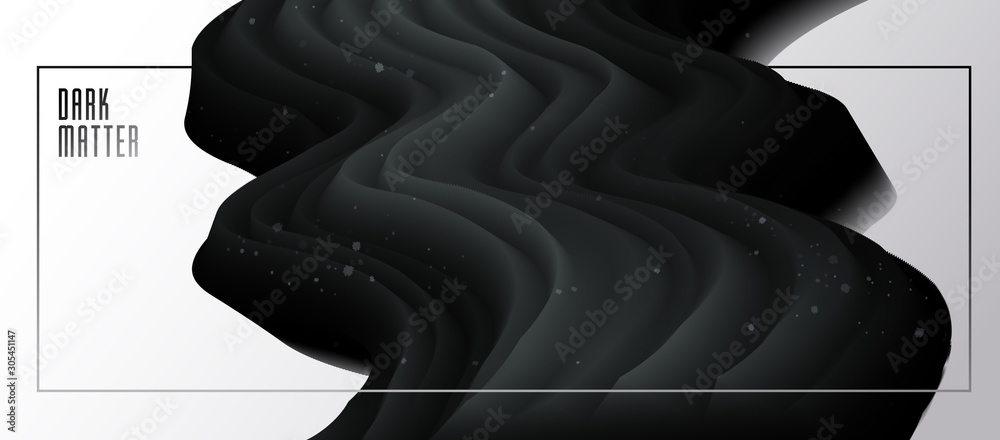 Dimensional gradient shape element for design, abstract dark matter ...