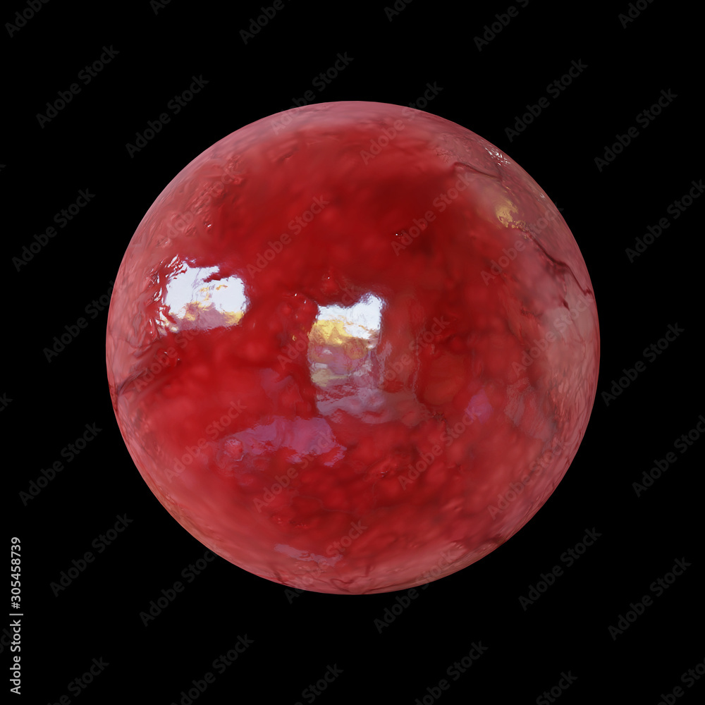 stylized human eyeball from behind, isolated on black background Stock ...