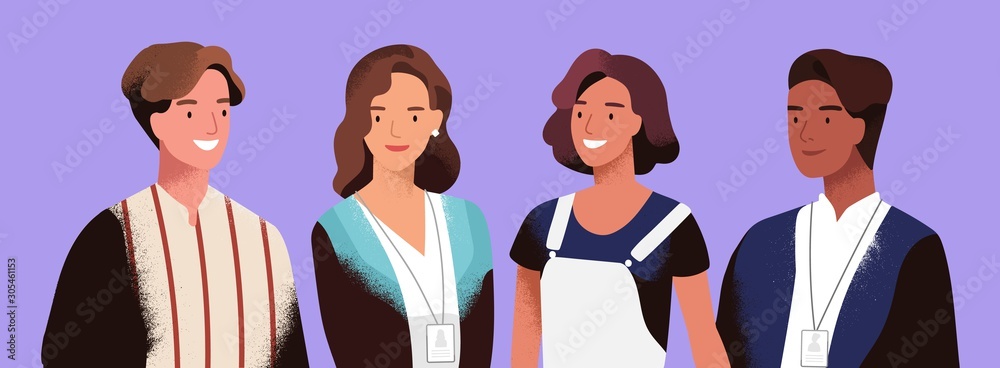 Business partners, team, coworkers vector illustration. Partnership ...