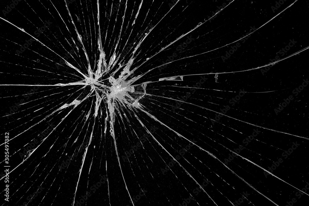 Black Broken Glass Texture