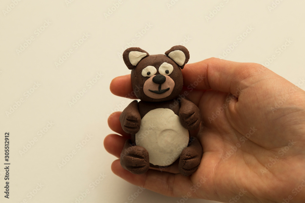 step by step making bear toy with colorful dough for children's ...
