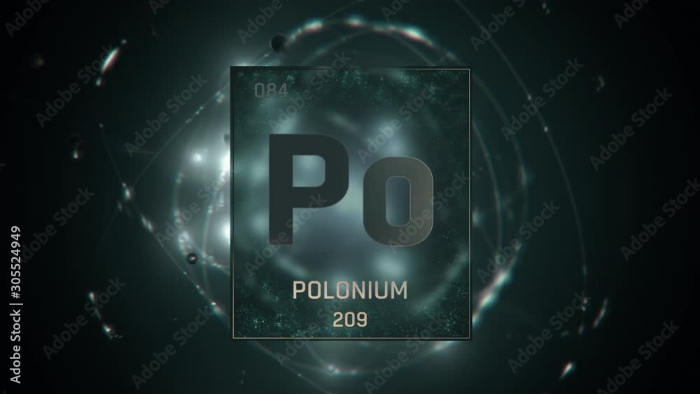 Vidéo Stock Polonium as Element 84 of the Periodic Table. Seamlessly ...