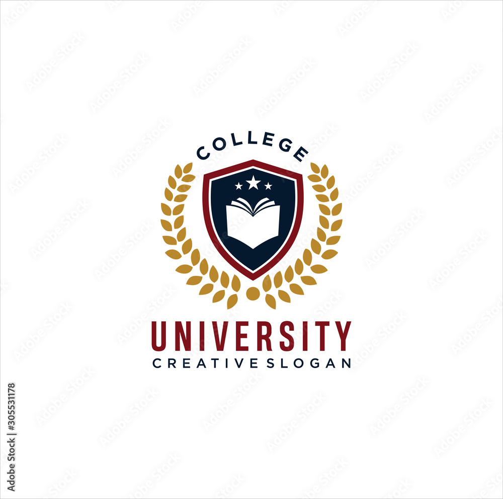 College logo design template Vector illustration . University College ...