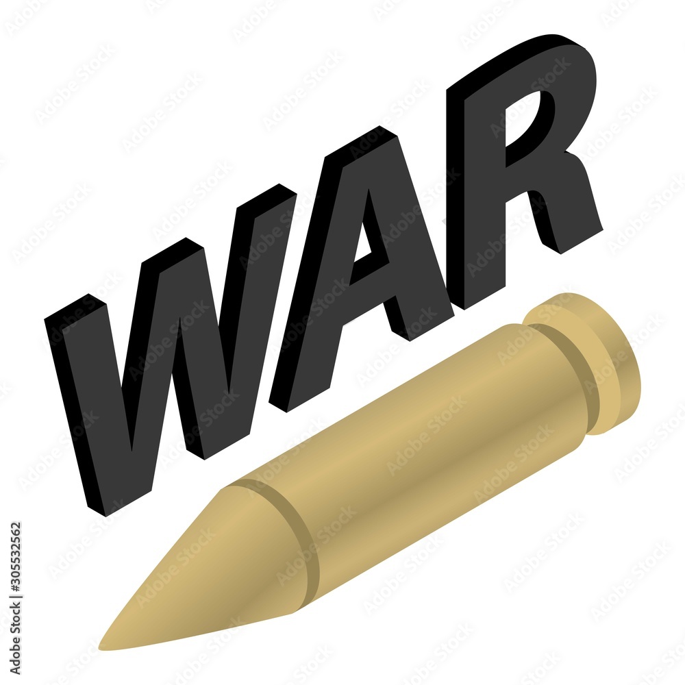 War symbol icon. Isometric illustration of war symbol vector icon for ...