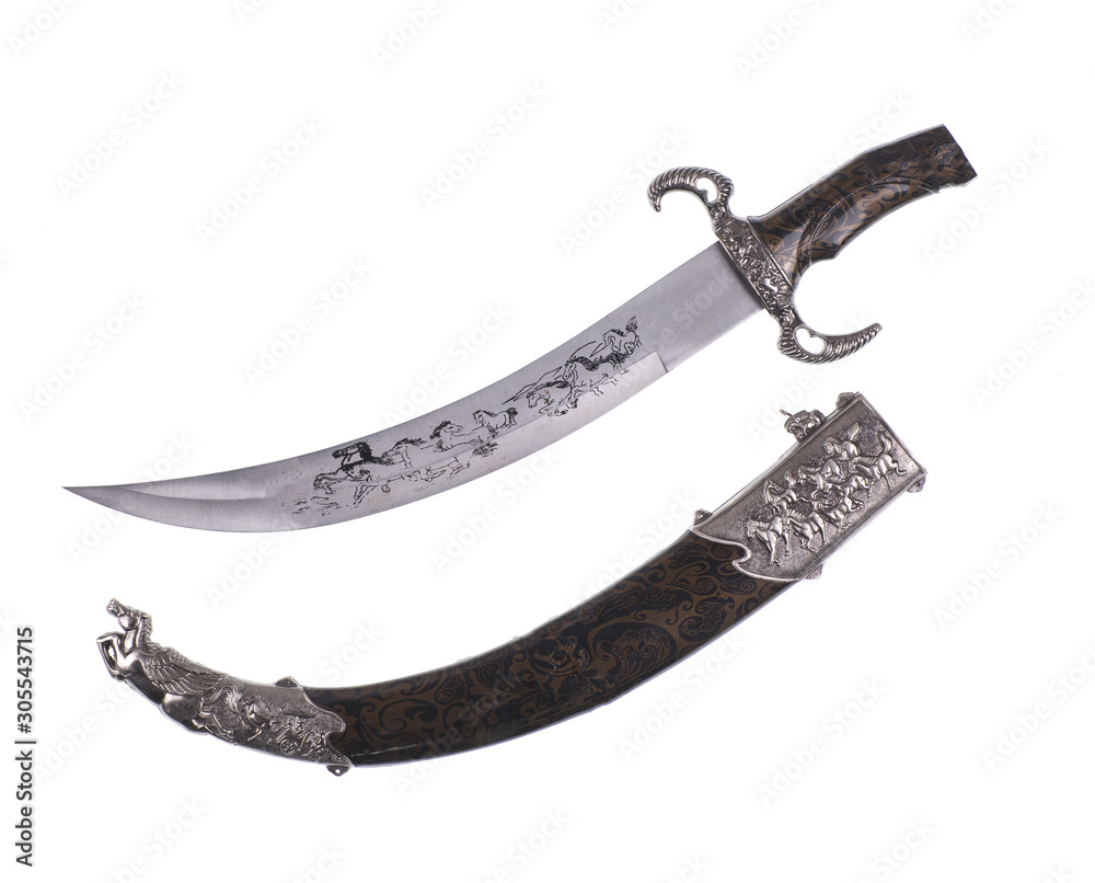 turkish scimitar isolated on white background Stock Photo | Adobe Stock