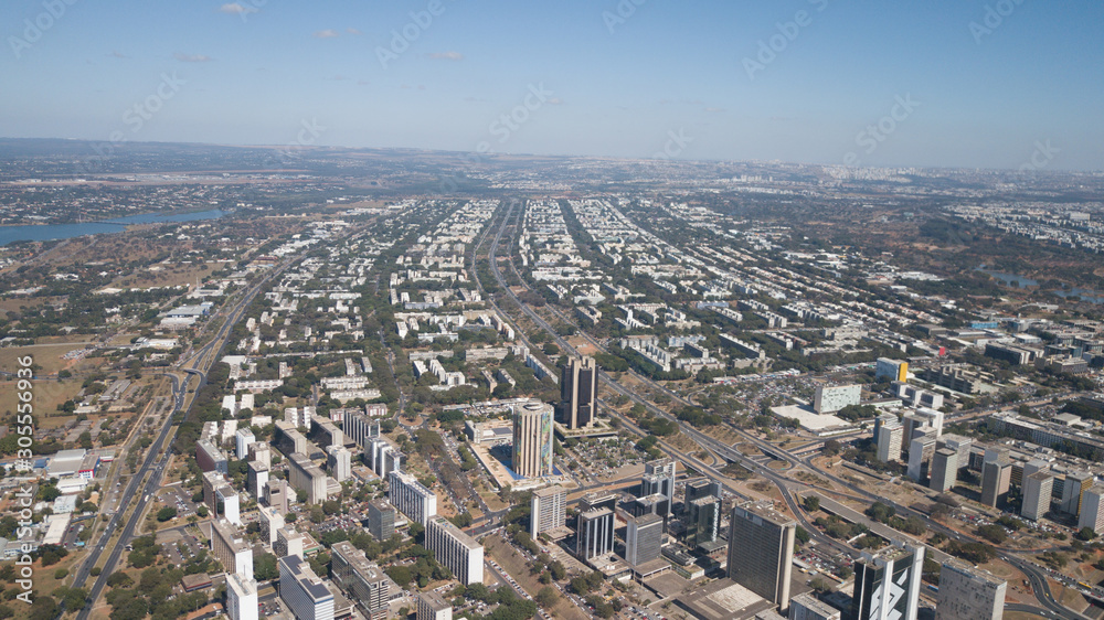 Brasilia Brasil Asa norte sul Oscar Niemeyer Stock Photo | Adobe Stock