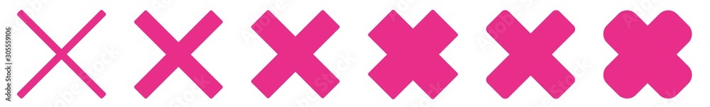 Cross Icon Pink | Crosses | Cancel Symbol | Wrong Illustration | Logo ...