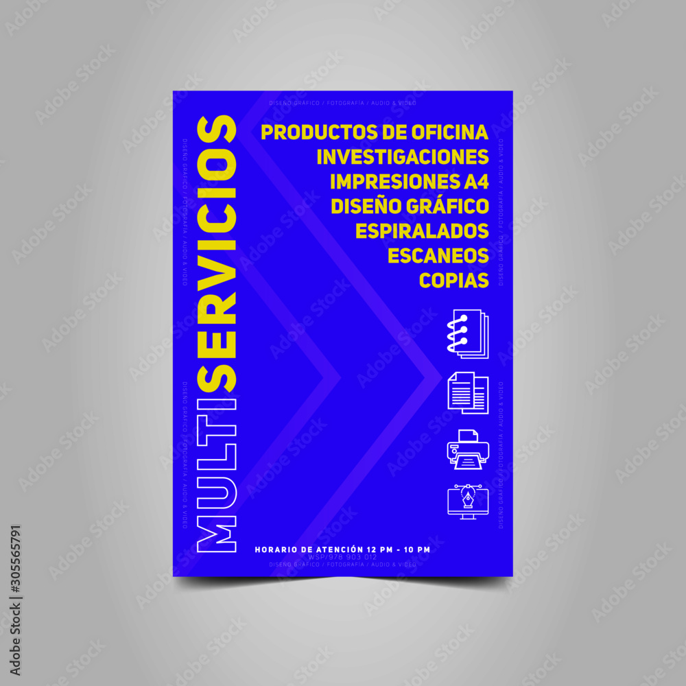 Afiche Multiservicios Stock Vector | Adobe Stock
