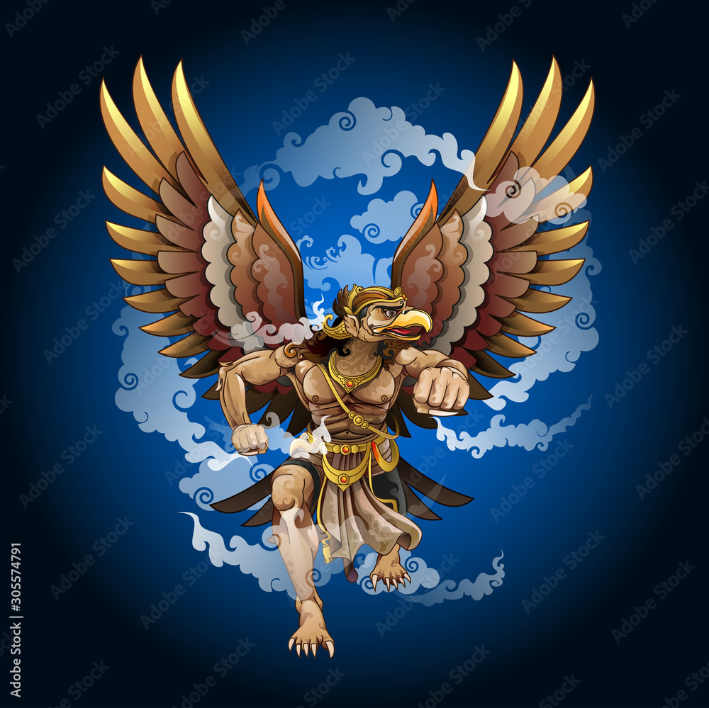 Vector illustration, modification of Garuda puppet characters in the ...
