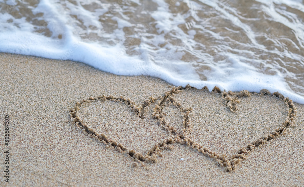 Heart In Sand With Quote