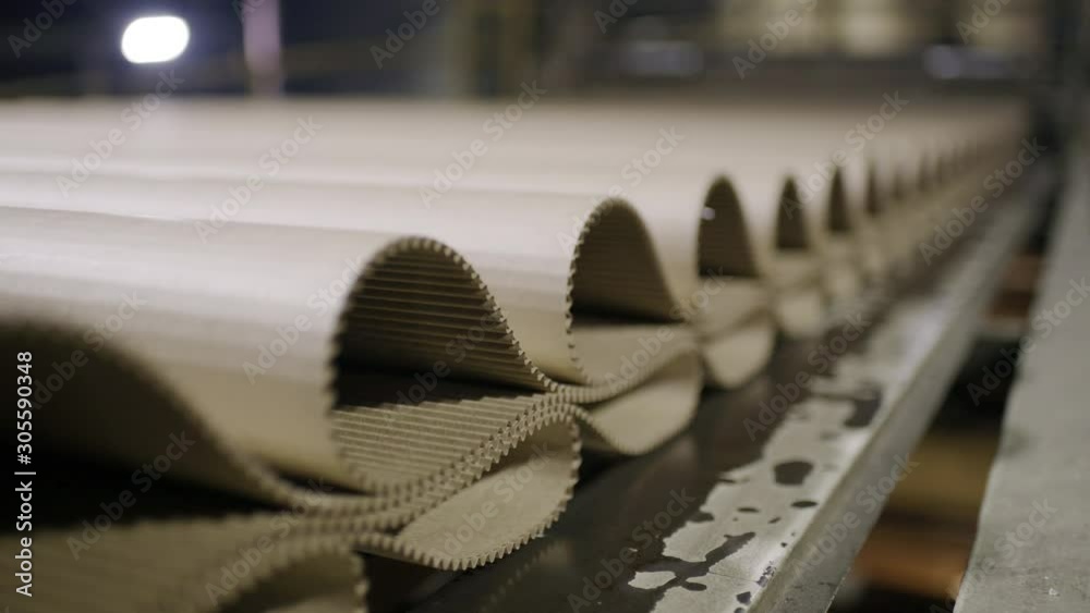 cardboard process making factory mill paper carton Stock Video | Adobe ...