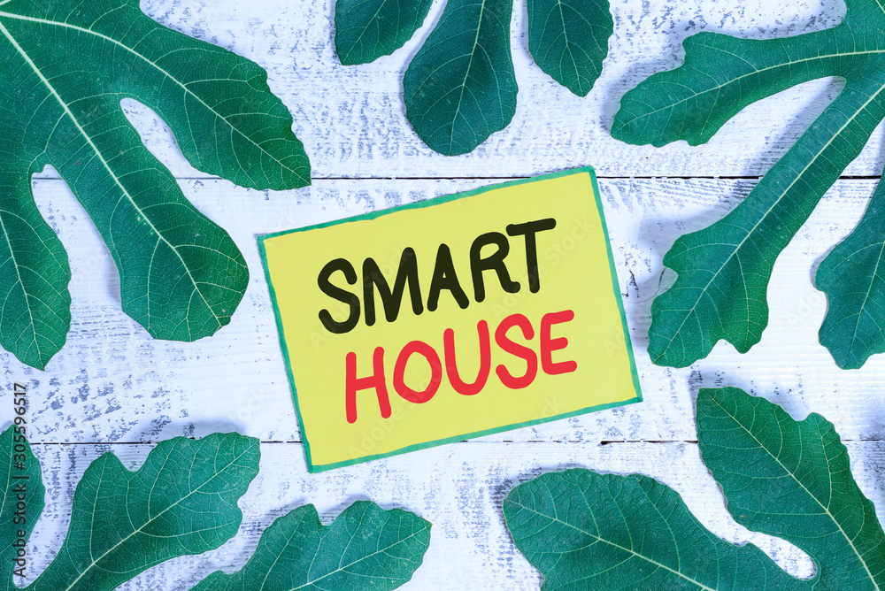 Handwriting text writing Smart House. Conceptual photo homes that have ...