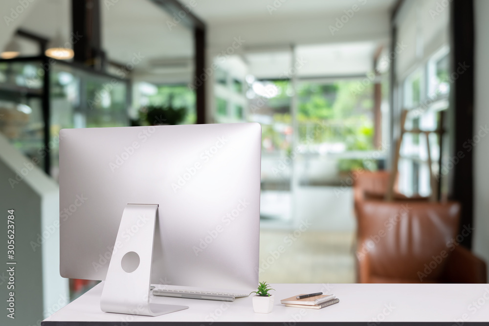 laptop monitor digital pc desk Workspace Keyboard,blank screen coffee ...