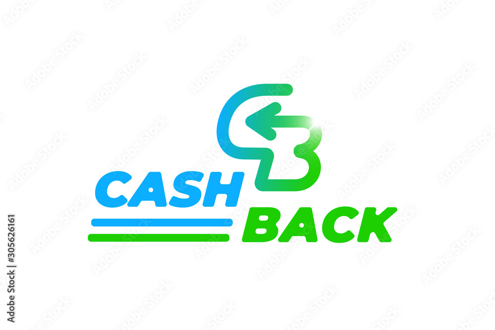 Cash back service sticker symbol template. Money refund cashback label ...