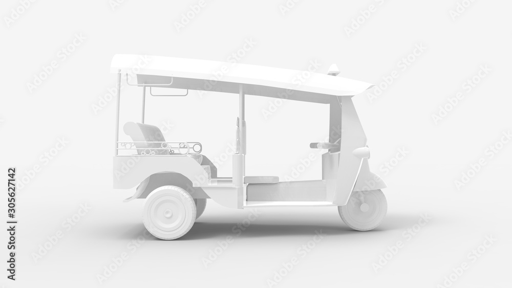 3d rendering of a tuk tuk isolated in a studio background Stock ...