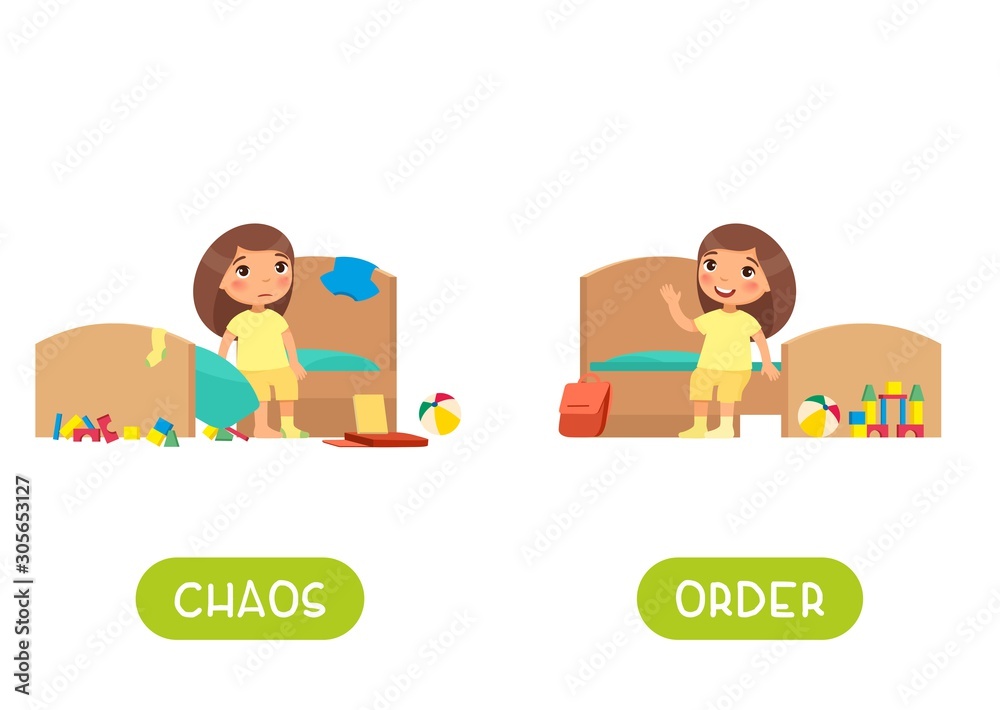 Childish word card for English learning vector template. Flashcard with ...