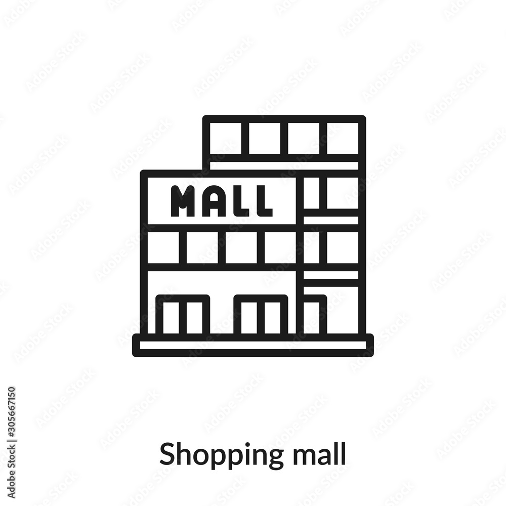 shopping mall icon vector. shopping mall icon vector symbol ...