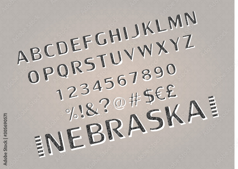 Font. Alphabet. Script. Typeface. Stock Vector | Adobe Stock