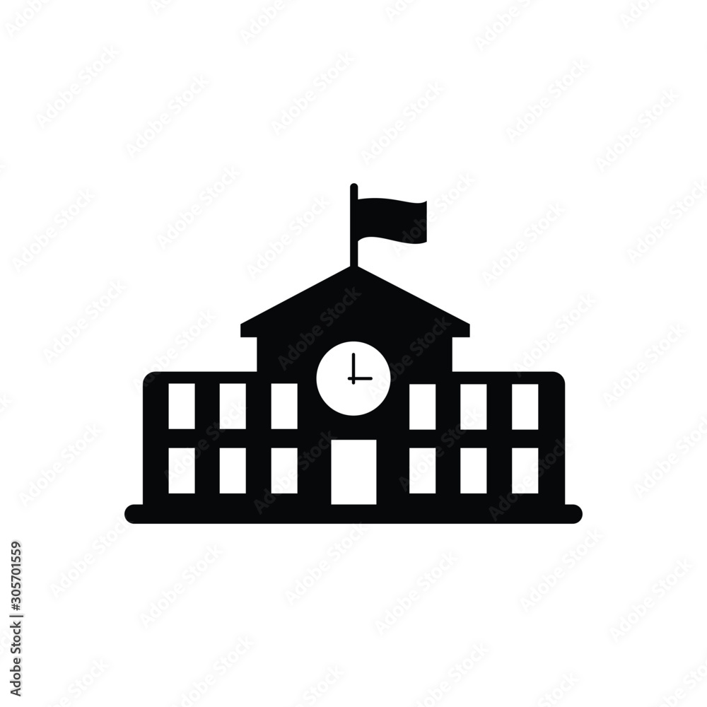 school building icon vector design symbol Stock Vector | Adobe Stock