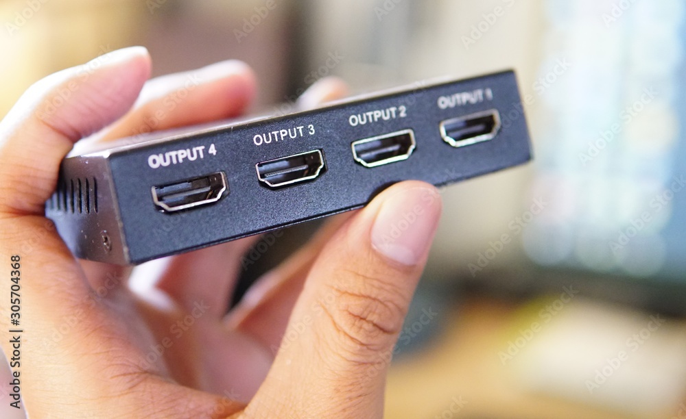 HDMI output port(selective focus),Choosing the right solution concept ...