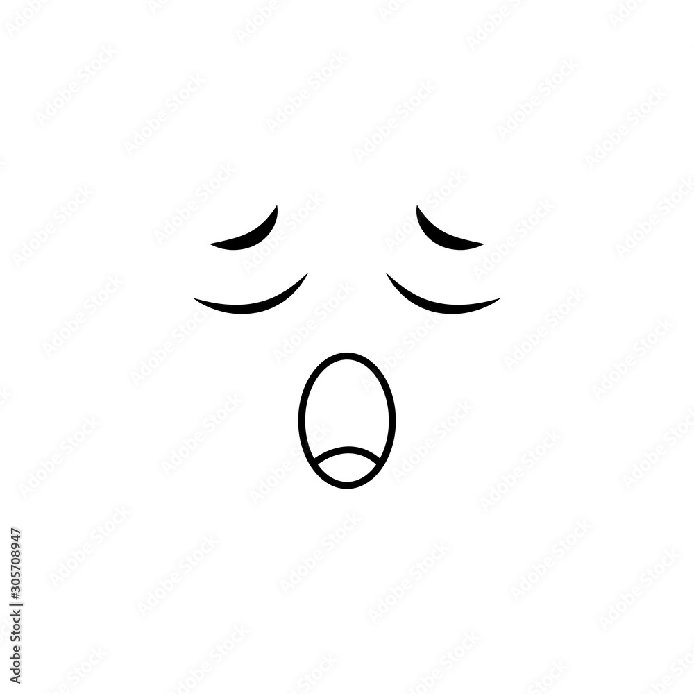 Tired Faces Cartoon
