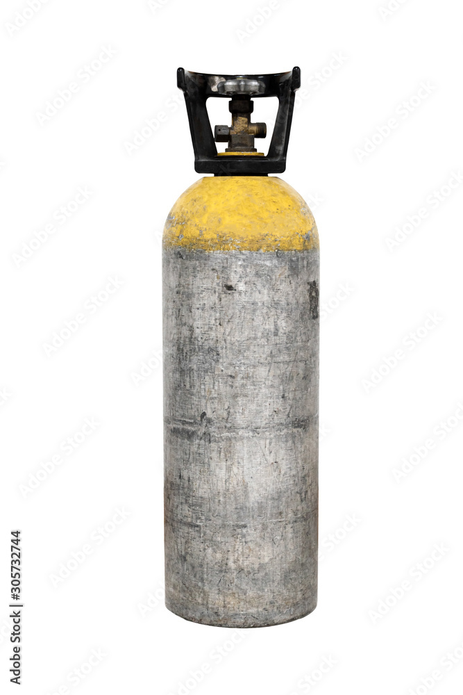 CO2 Tank isolated on white background Stock Photo | Adobe Stock