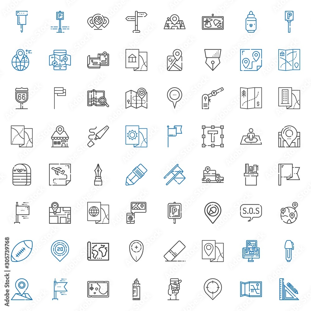 marker icons set Stock Vector | Adobe Stock