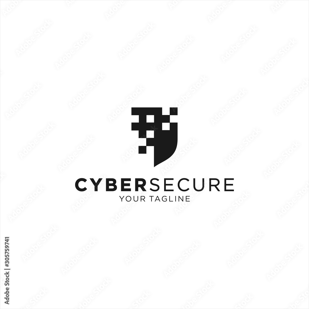 Cyber Security Logo Design Template Idea Stock Vector | Adobe Stock