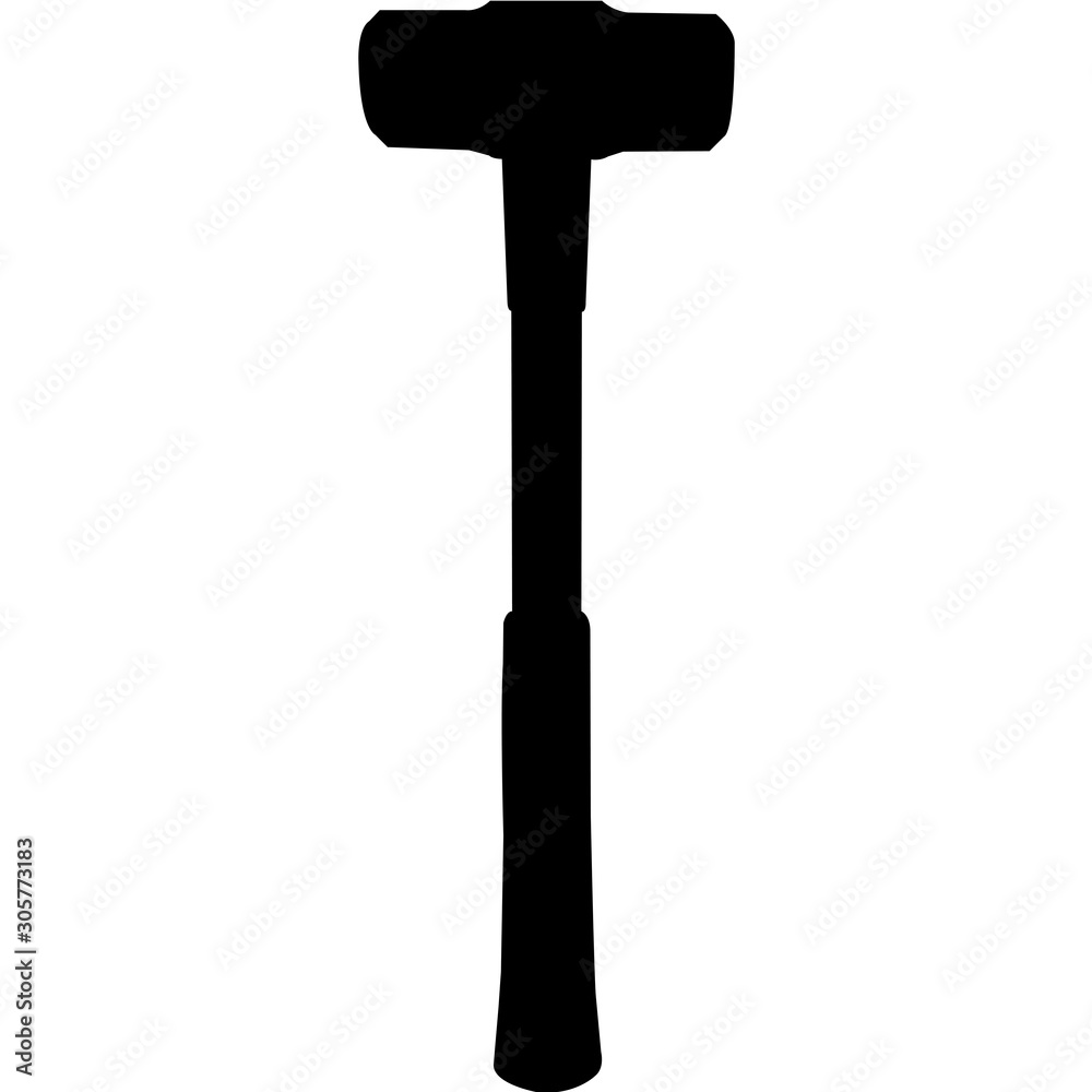 Isolated Ironworker Tool Beater Silhouette Vector Illustration Stock ...