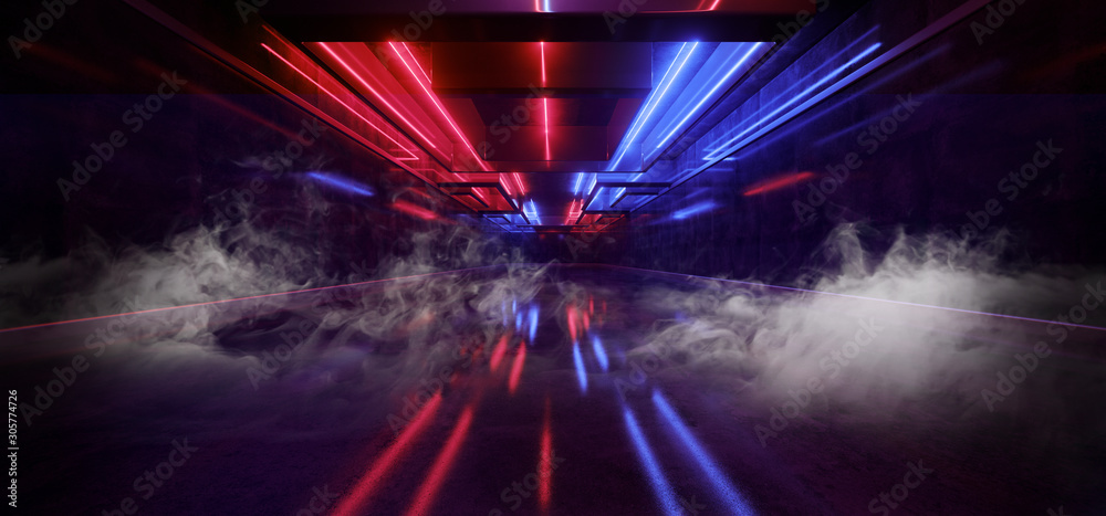 Smoke Fog Mist Laser Show Club Dark Neon Sci Fi Futuristic Retro Purple