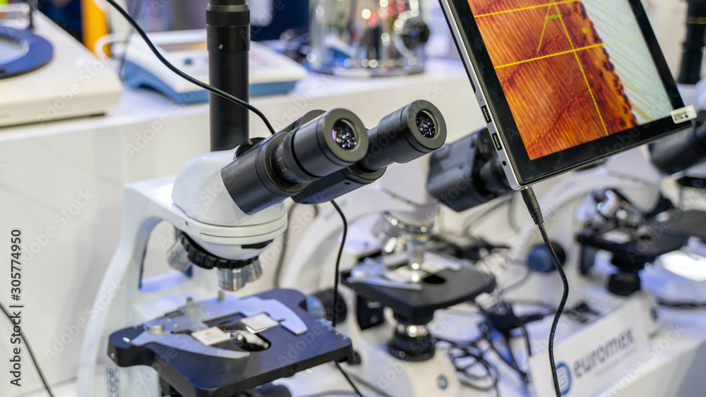 Digital Microscope Camera In Science Laboratory Stock Photo | Adobe Stock