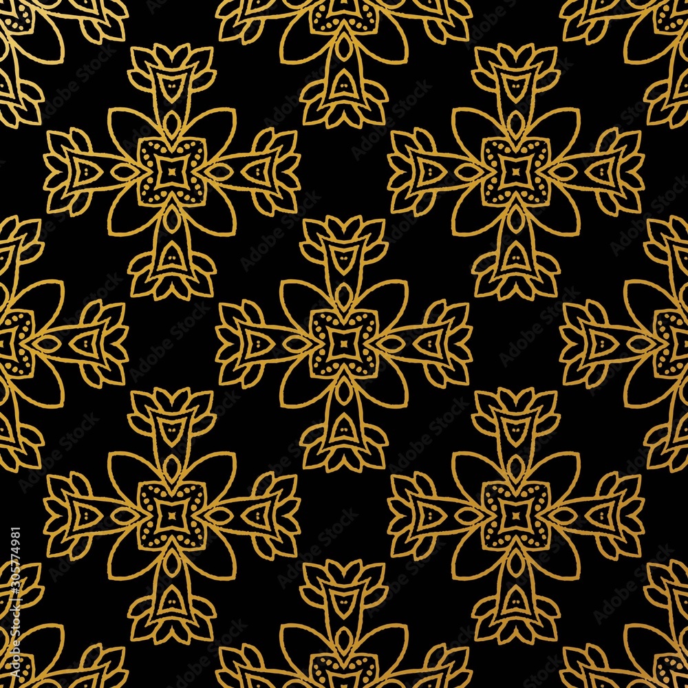luxury gold batik pattern background , Batik Indonesian is a technique ...
