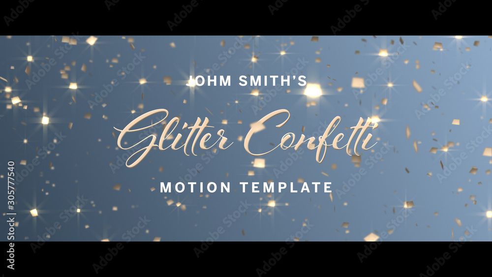 Glitter Confetti Title Stock Template | Adobe Stock