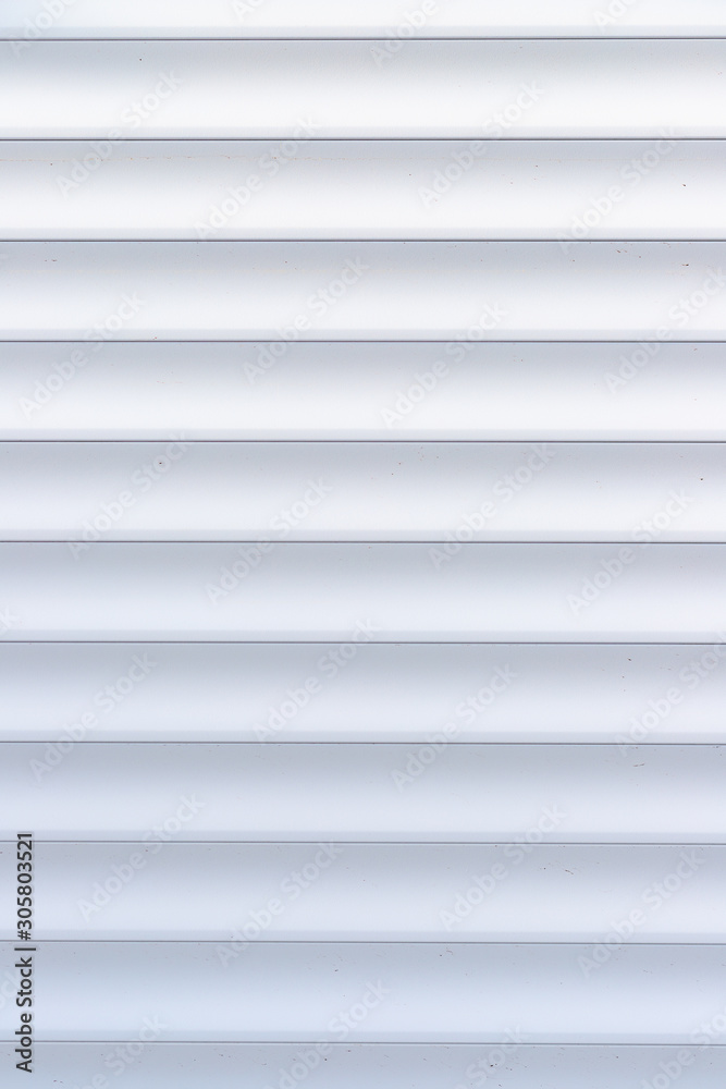 Roller shutter texture. Background with metal stripes in white. Iron ...