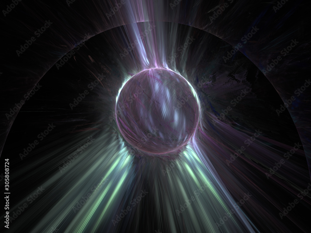 3d Illustration - brilliant glowing spherical ball of light, plasma ...