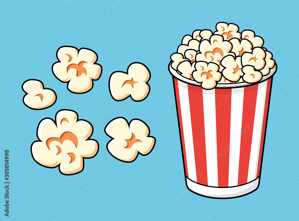 Popcorn bucket box set Stock Vector | Adobe Stock