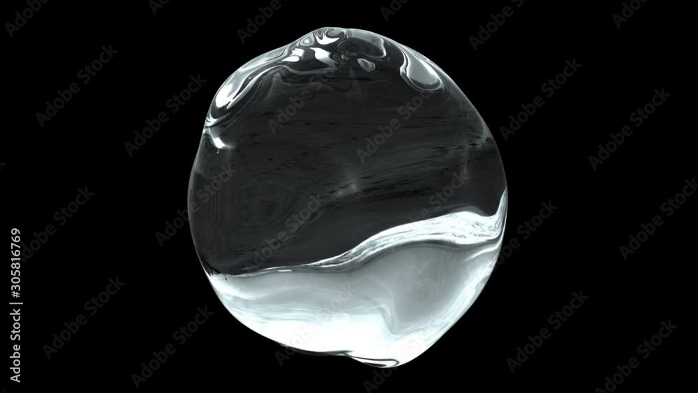 Water Drops with alpha channel. Looped background, 4K resolution. Stock ...