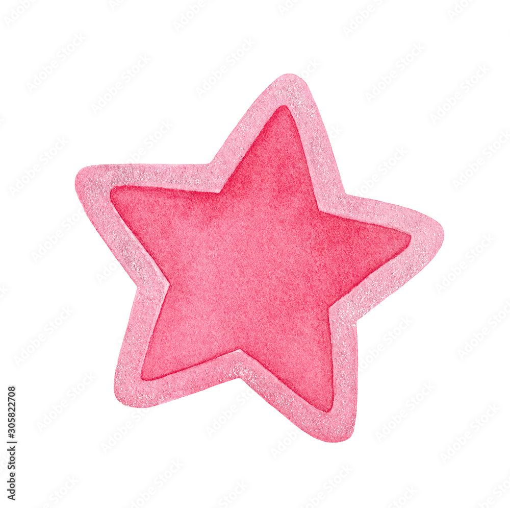 Pink Star Border