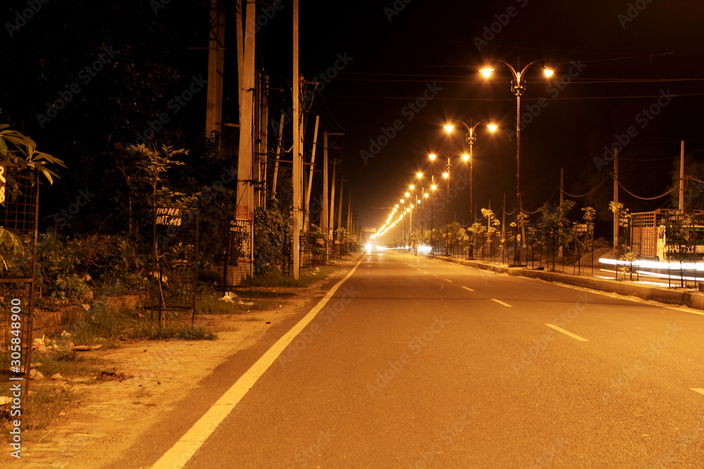 Empty Highway Night