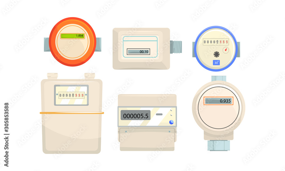 Household Electric Meter Box to Monitor the Flow of Electricity Vector ...