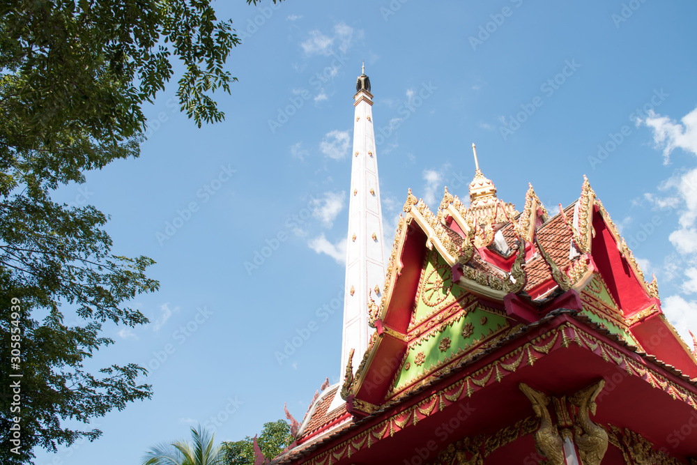 Cremation place in Thai Buddhist temples. Thai rural temples. Stock ...