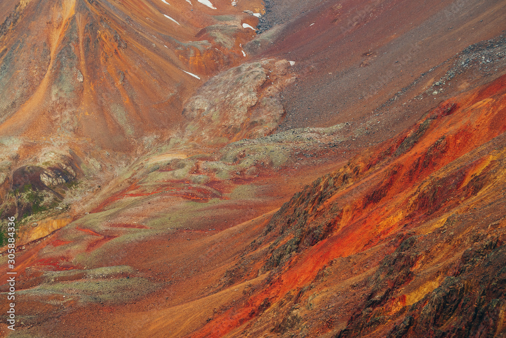 Vivid multicolor nature background of colorful highland valley among ...